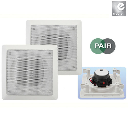 E-AUDIO B414 - 70W 4" Square Ceiling Speakers With Tweeter - DJ SOS