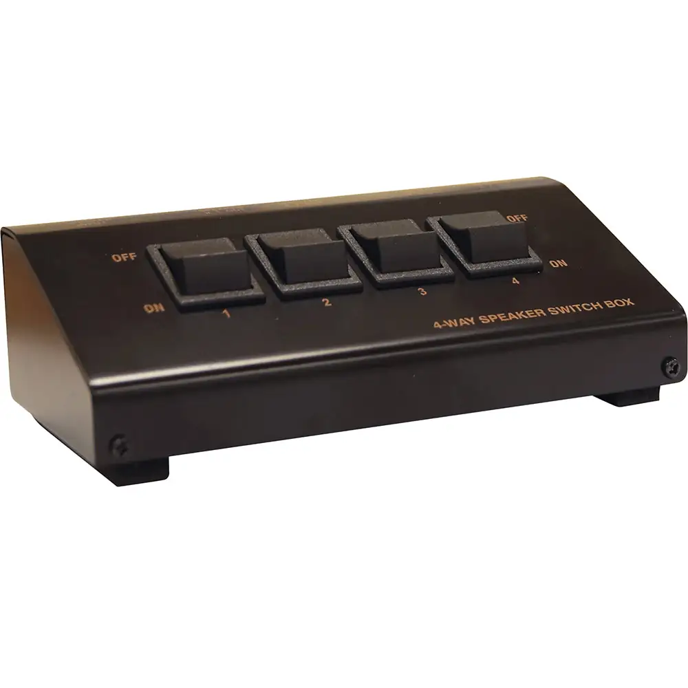 E-Audio A097CB - High Power Metal 4 Way Stereo Speaker Switch - DJ SOS