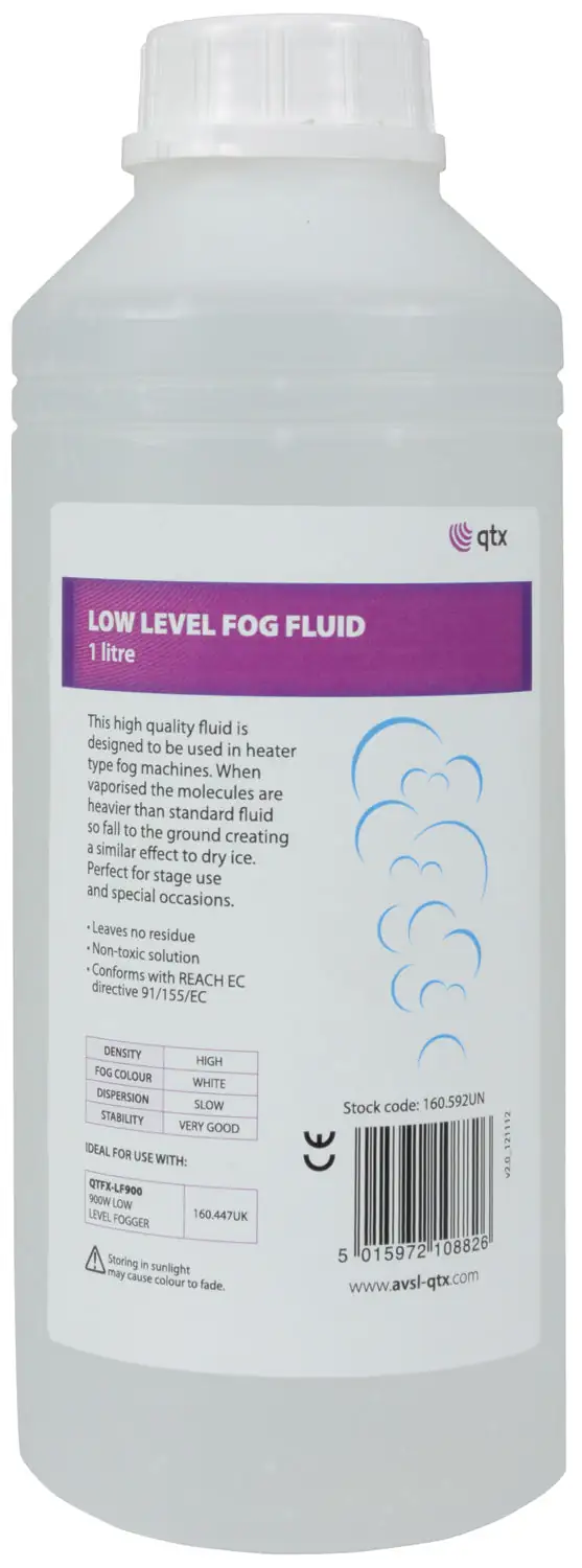 QTX 160.592UK - 1 Litre Low Level Fog Fluid - DJ SOS