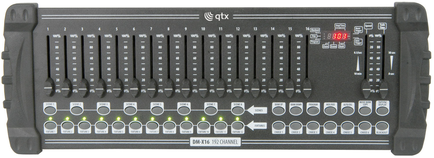 QTX DM-X16 - 192 Channel DMX Controller - DJ SOS